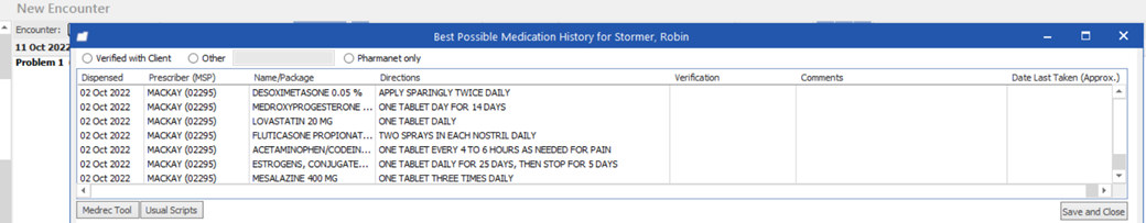 Best Possible Medication History (BPMH) Tool: meds\ Typing Template ...