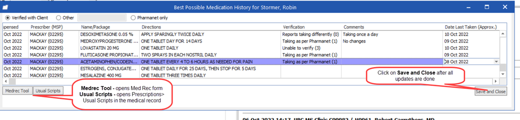 Best Possible Medication History (BPMH) Tool: meds\ Typing Template ...