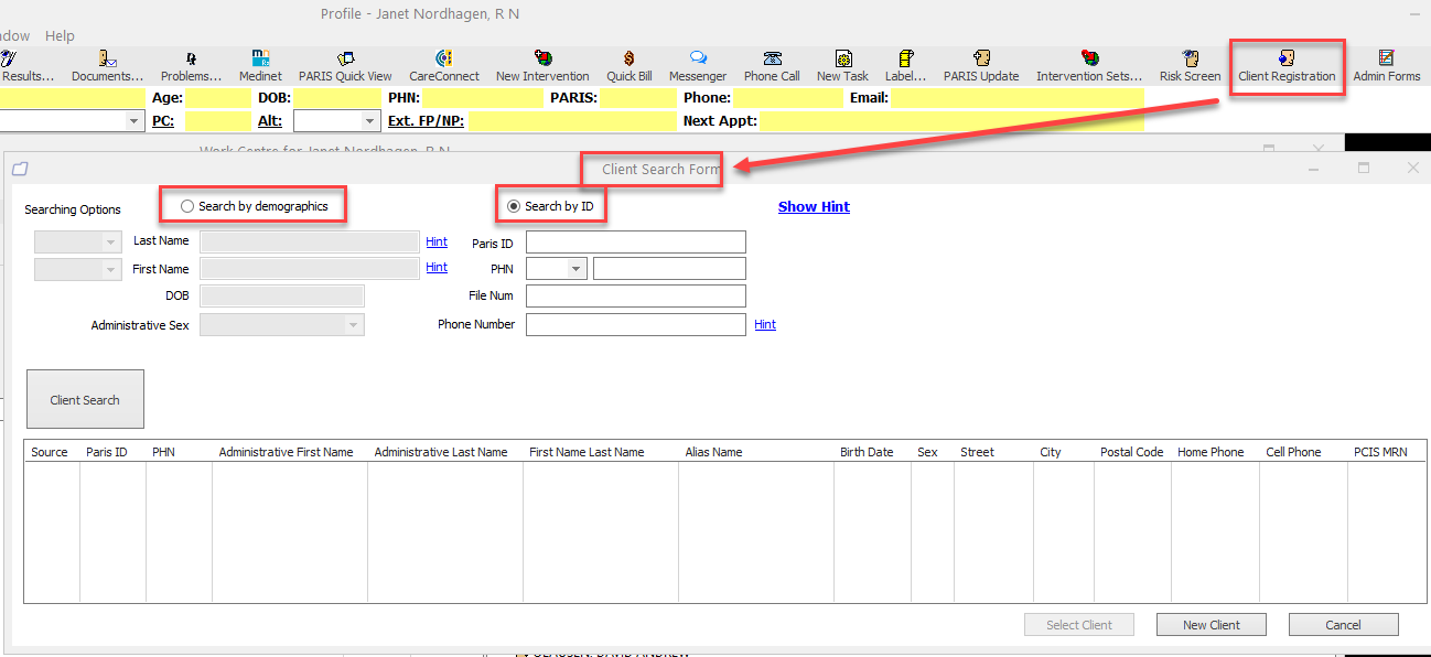 Client Registration Form – Profile EMR User Help