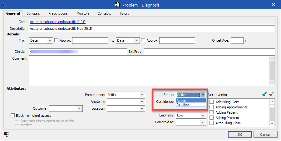 Deleting/Inactivating Problems in Profile EMR – Profile EMR User Help