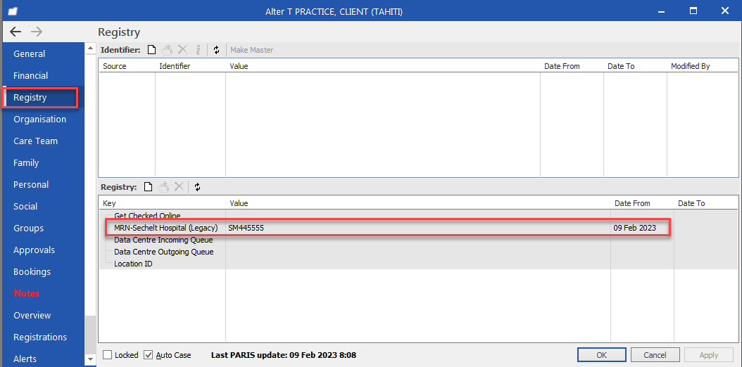 Add MRN to Client Record – Profile EMR User Help