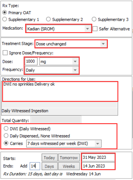 New OUD Form & Harmonized Controlled Prescription Form – Profile EMR ...