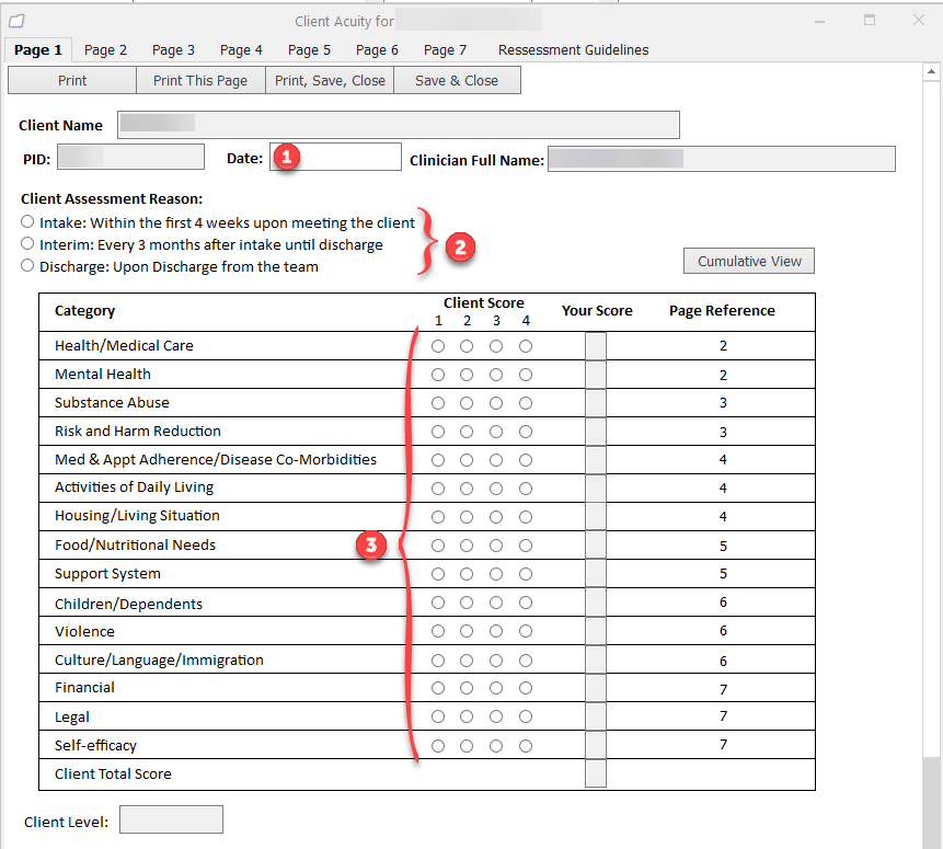 Overdose Outreach Team Client Acuity Form – Profile EMR User Help