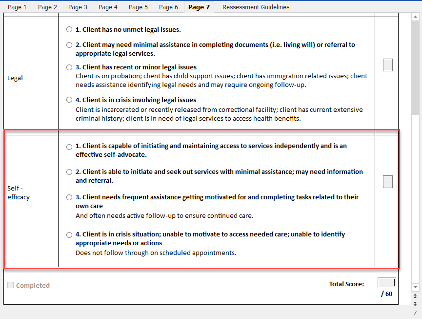 Overdose Outreach Team Client Acuity Form – Profile EMR User Help