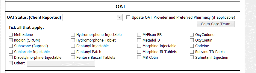 Overdose Outreach Team Form – Profile EMR User Help