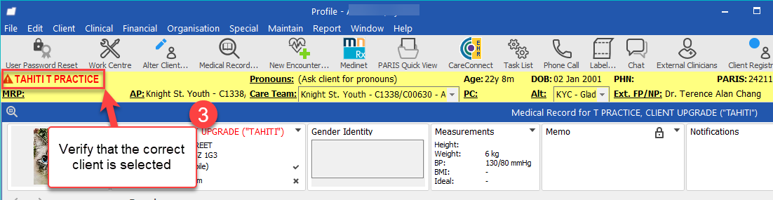 Search for Clients in Profile EMR – Profile EMR User Help