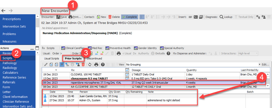Dispense & Administer Medications – Profile EMR User Help