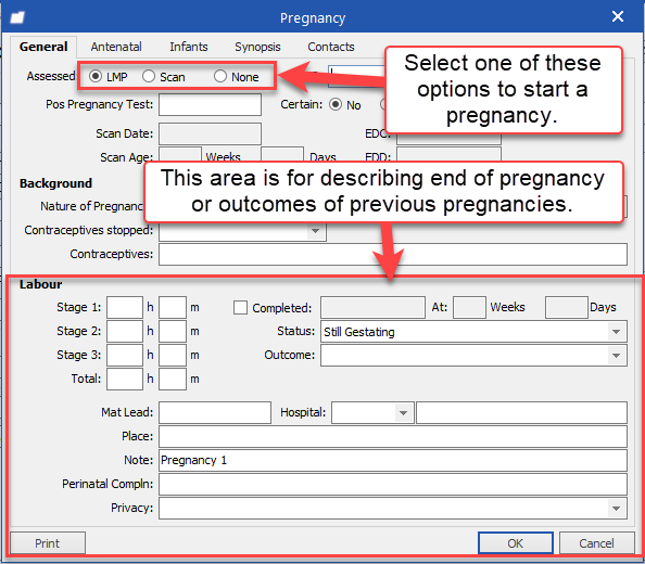 Antenatal Form – Profile EMR User Help