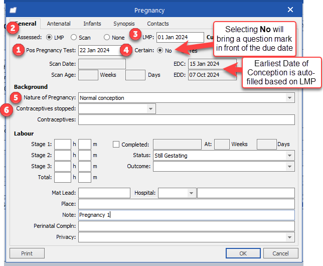 Antenatal Form – Profile EMR User Help
