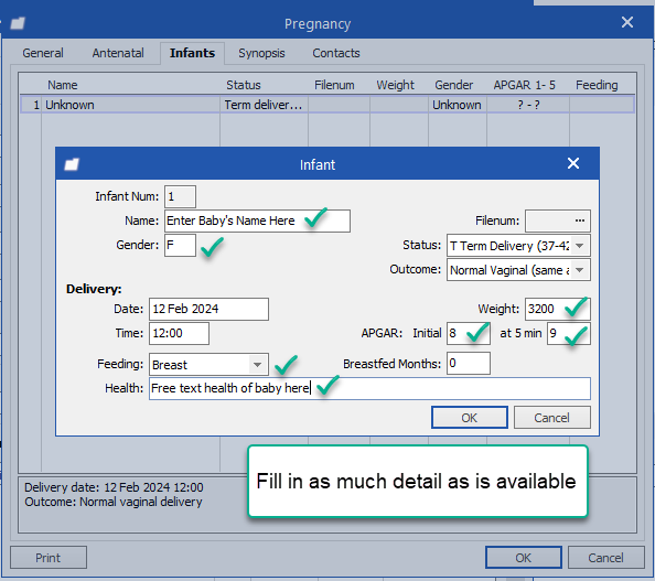 Antenatal Form – Profile EMR User Help