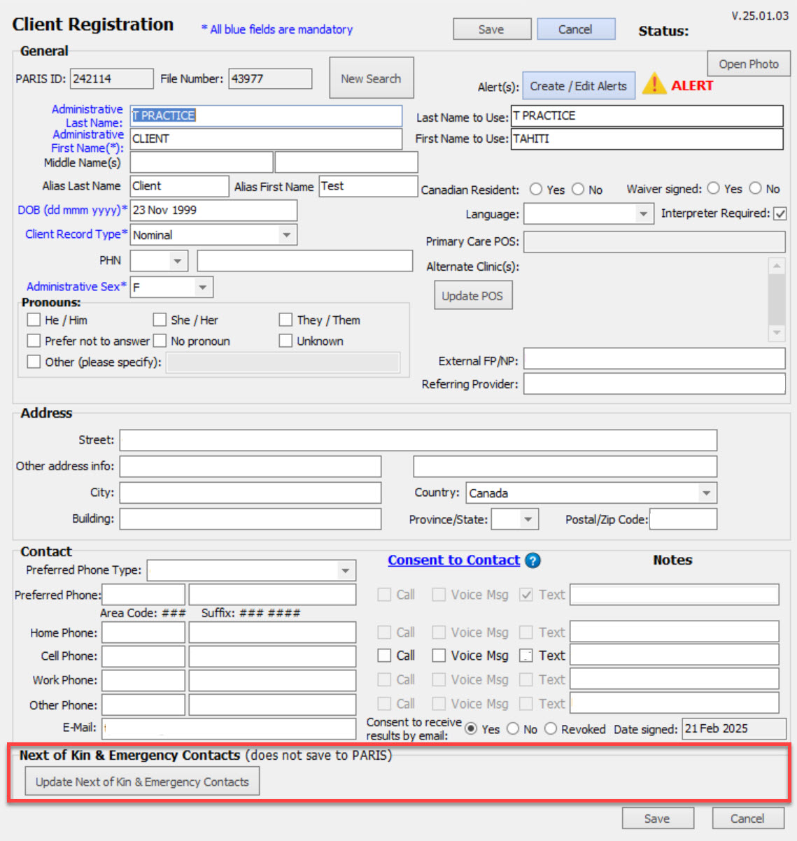 Profile EMR Bulletin #242 March 5, 2025 – Profile EMR User Help