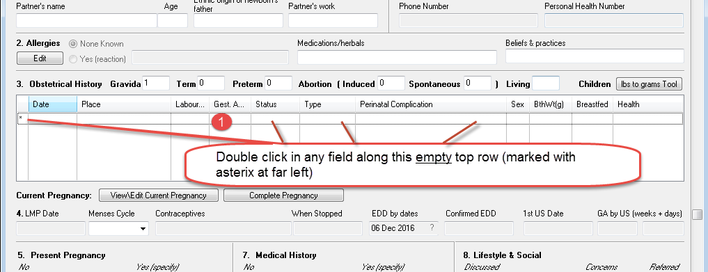 Antenatal Form – Profile EMR User Help