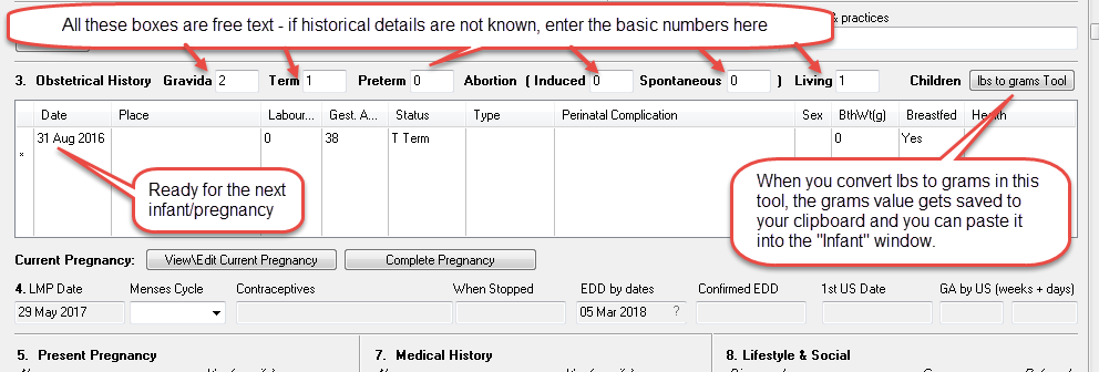Antenatal Form – Profile EMR User Help
