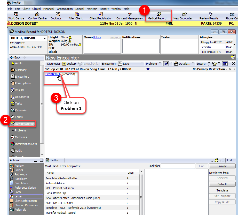 Encounter Notes: Enter Admin Notes – Profile EMR User Help