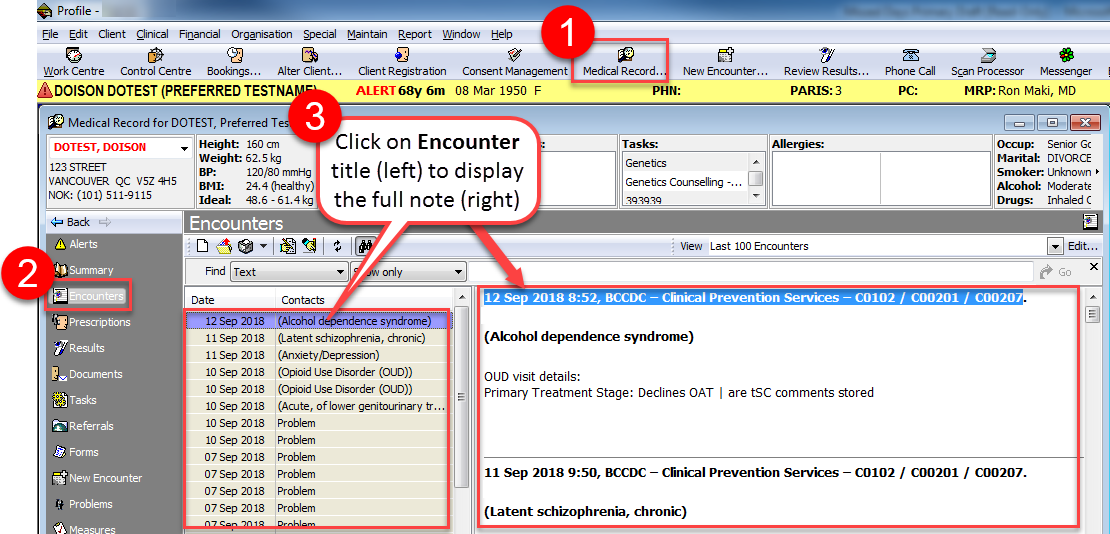 Encounter Notes: Enter Admin Notes – Profile EMR User Help