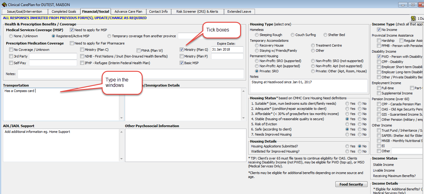 Clinical Care Plan – Profile EMR User Help