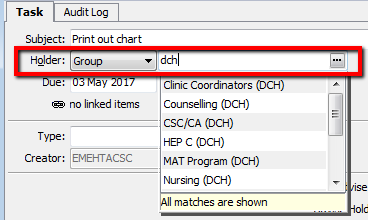 Tasks – Profile EMR User Help