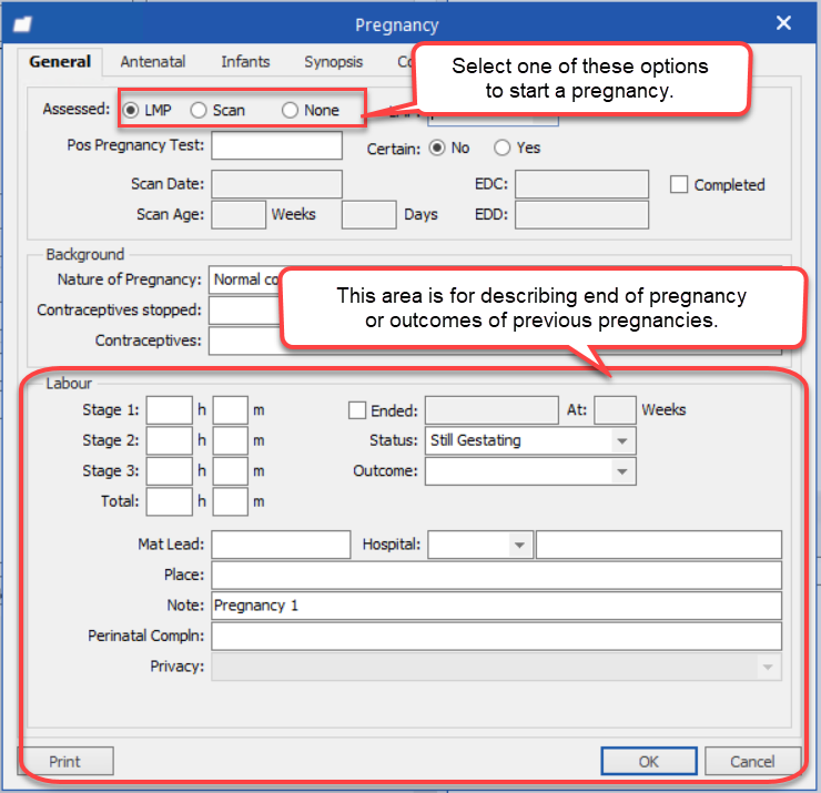 Antenatal Form – Profile EMR User Help