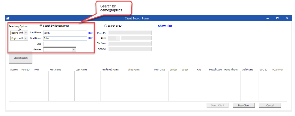 EMR Registration Form – BCCDC CPS – Profile EMR User Help