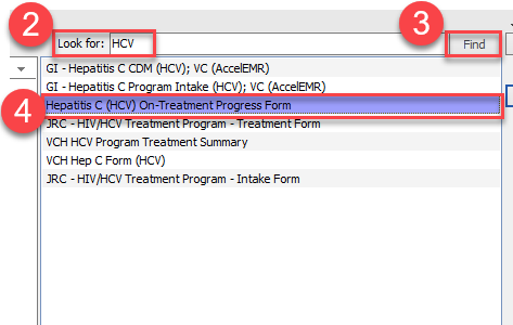 HCV On-Treatment Progress Form – Profile EMR User Help