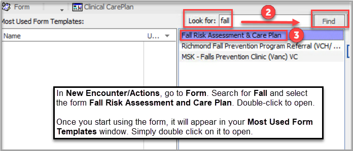 Fall Risk Assessment Form – Profile EMR User Help