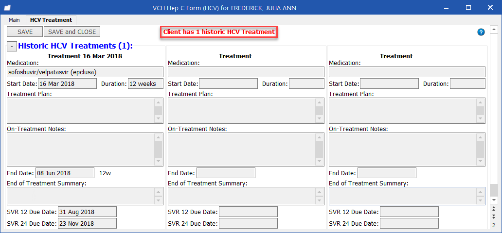Hep C (HCV) Form – Profile EMR User Help