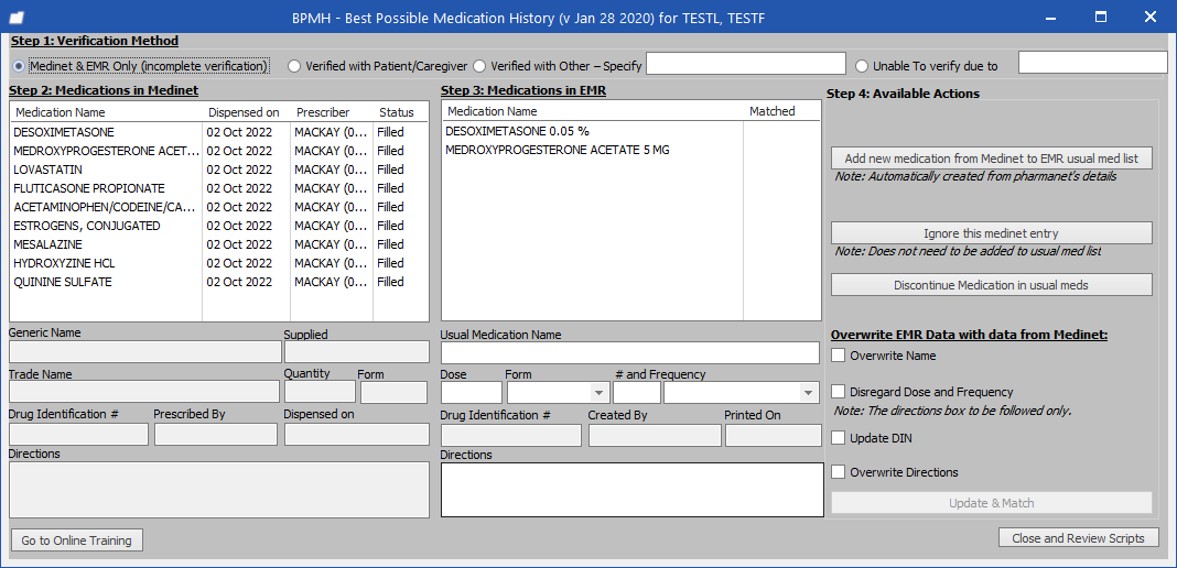 Medication Reconciliation (Med Rec) Tool – Profile EMR User Help
