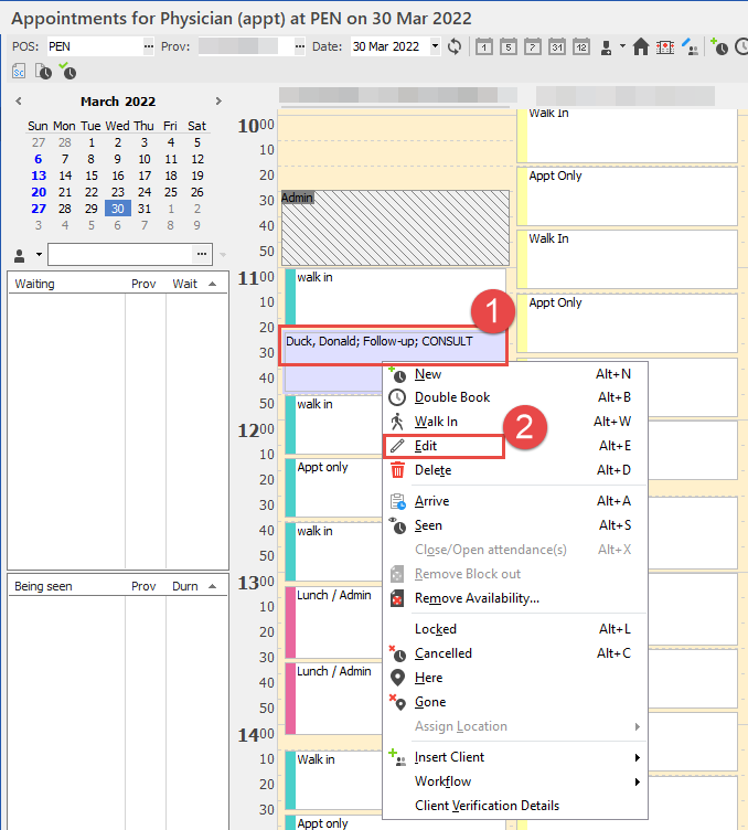 Manage Appointments in Profile EMR (for Admin) – Profile EMR User Help