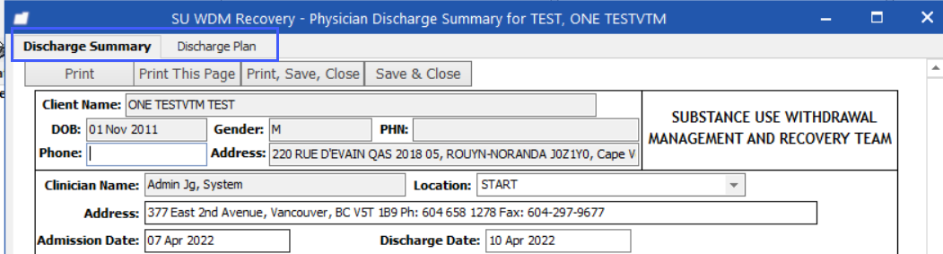 Substance Use Withdrawal Management (SU WDM) & Recovery - Discharge ...