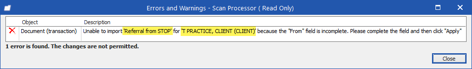Scan Processor – Profile EMR User Help