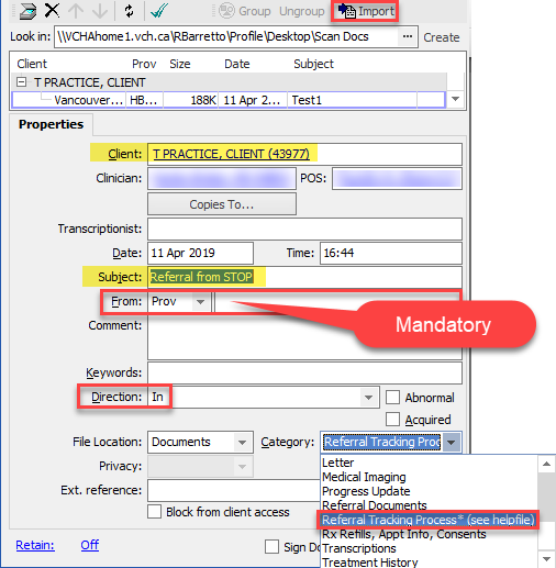 Scan Processor – Profile EMR User Help